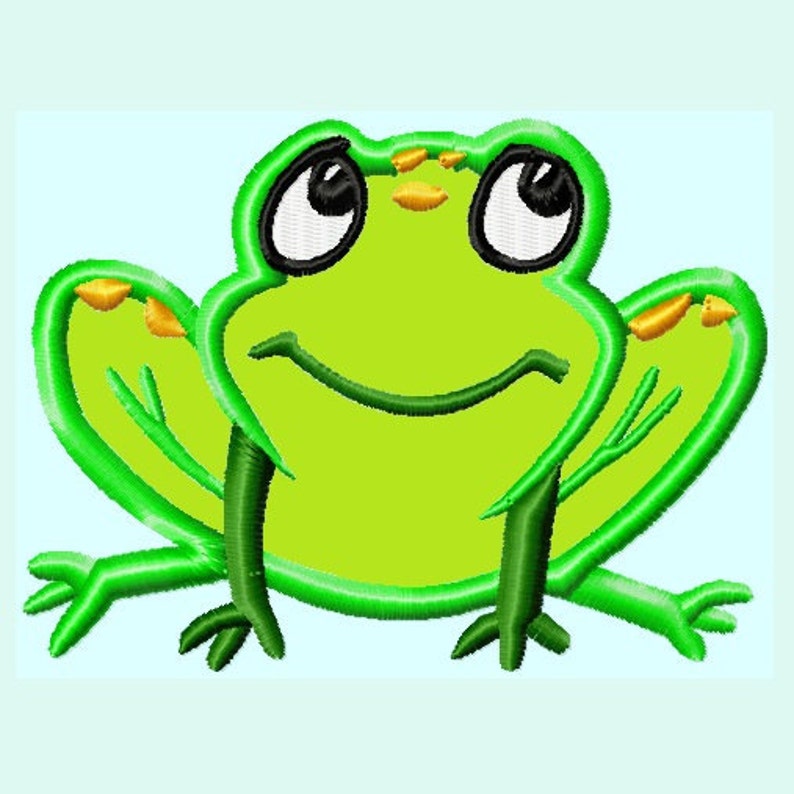 Cute Frog APPLIQUE Embroidery Design INSTANT DOWNLOAD - Etsy