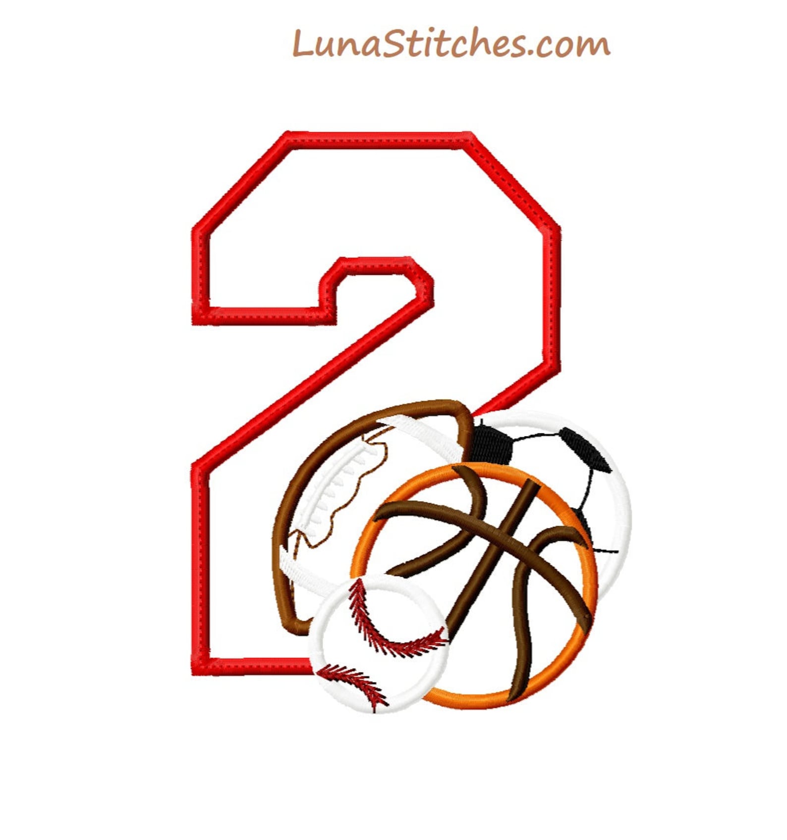 Number Two 2 All Sports Balls Baseball, Football, Soccer and Basketball ...