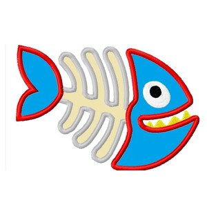 Fishbones Fish Bone APPLIQUE Embroidery Designs INSTANT Download - Etsy