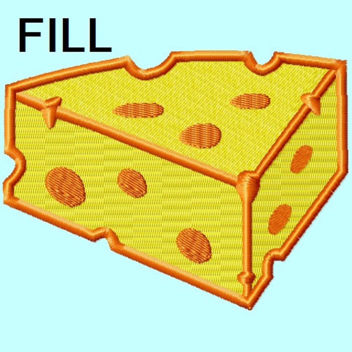 Cheesehead Applique and Fill Embroidery Design 3 Sizes - Etsy