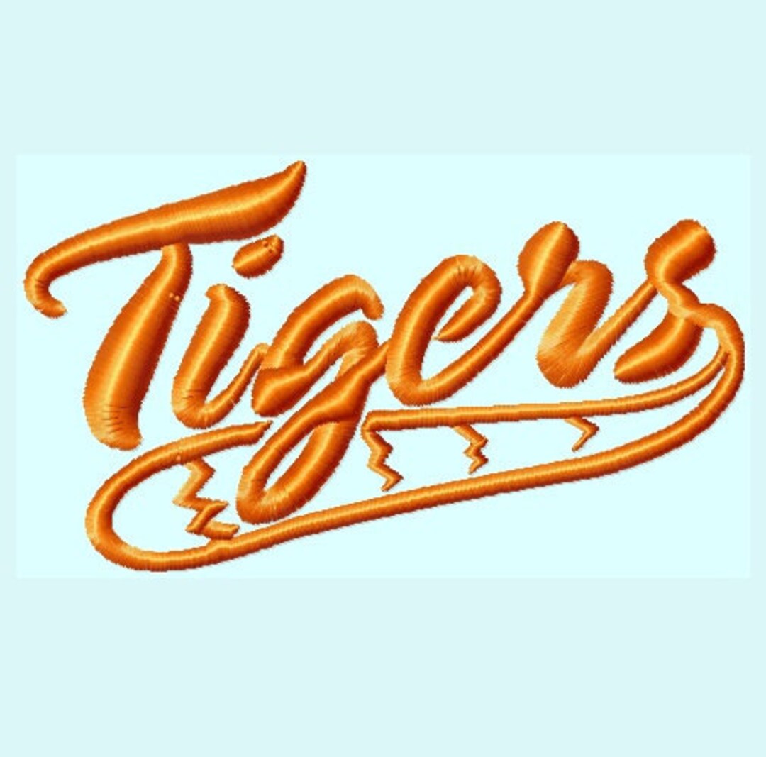 Word TIGERS With Tail Embroidery Designs INSTANT DOWNLOAD - Etsy