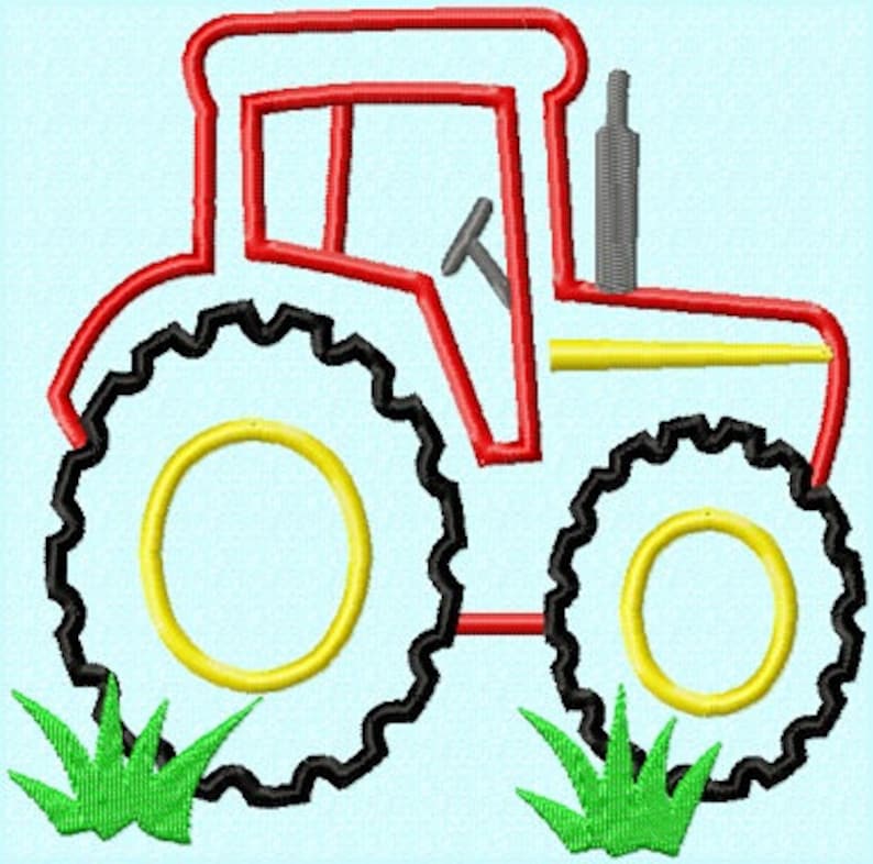 Tractor APPLIQUE Embroidery Design 3 Sizes INSTANT DOWNLOAD - Etsy