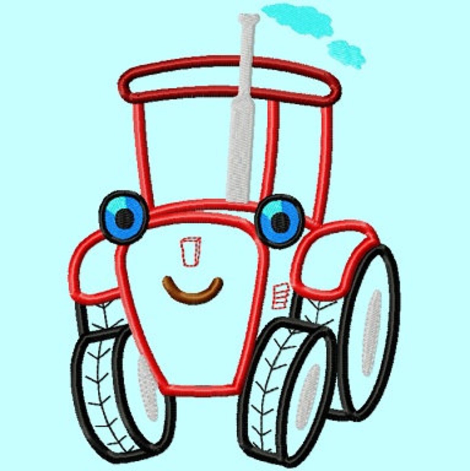 Cute Tractor APPLIQUE Embroidery Design 3 Sizes INSTANT - Etsy