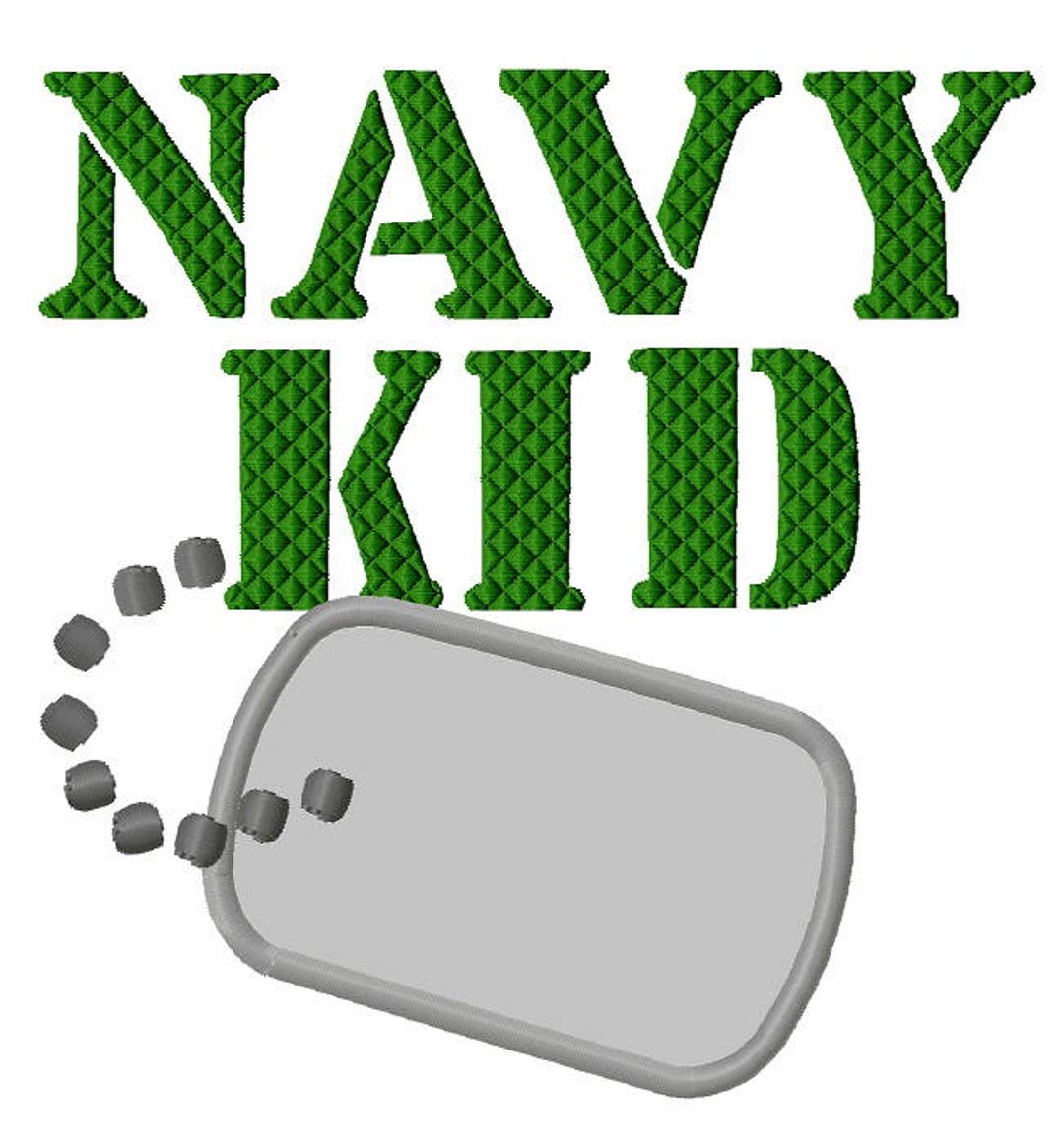 Navy Kid Badge APPLIQUE Embroidery Design INSTANT DOWNLOAD - Etsy