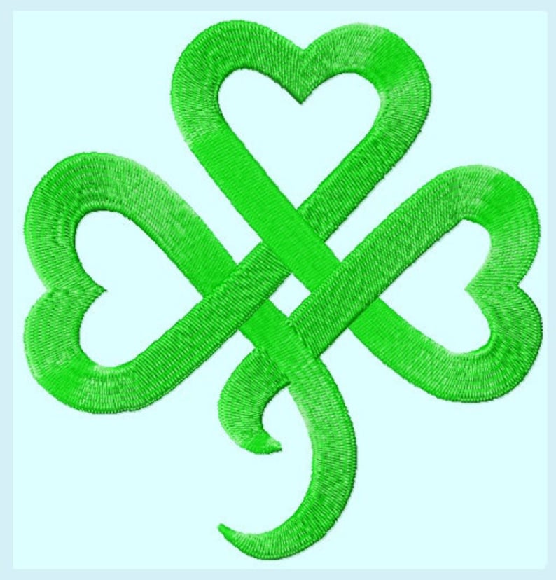 Green Shamrock Ribbon Embroidery Designs INSTANT DOWNLOAD - Etsy