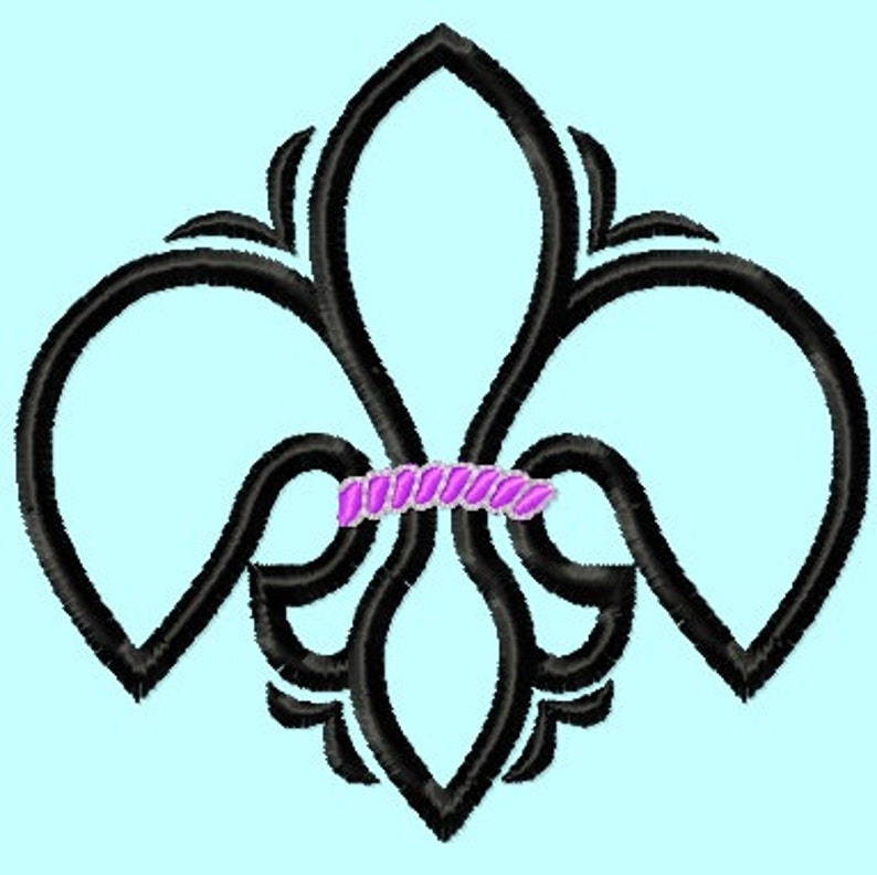 Fleur De Lis Monogram Font Set APPLIQUE Embroidery Designs 3 - Etsy