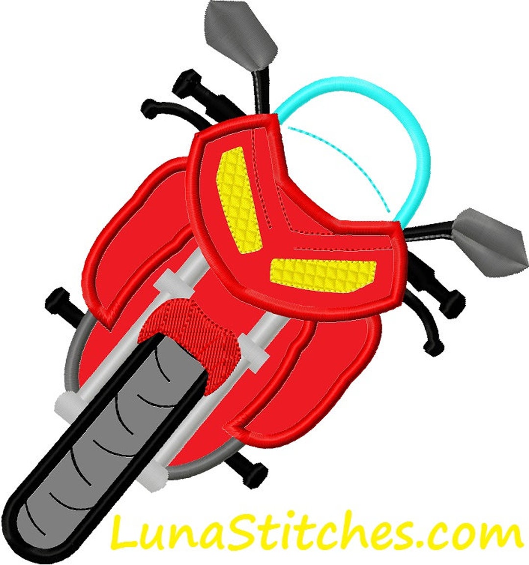 Motorcycle Red APPLIQUE Embroidery Design 3 Sizes INSTANT DOWNLOAD - Etsy