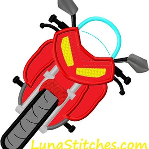 Motorcycle Red APPLIQUE Embroidery Design 3 Sizes INSTANT DOWNLOAD - Etsy