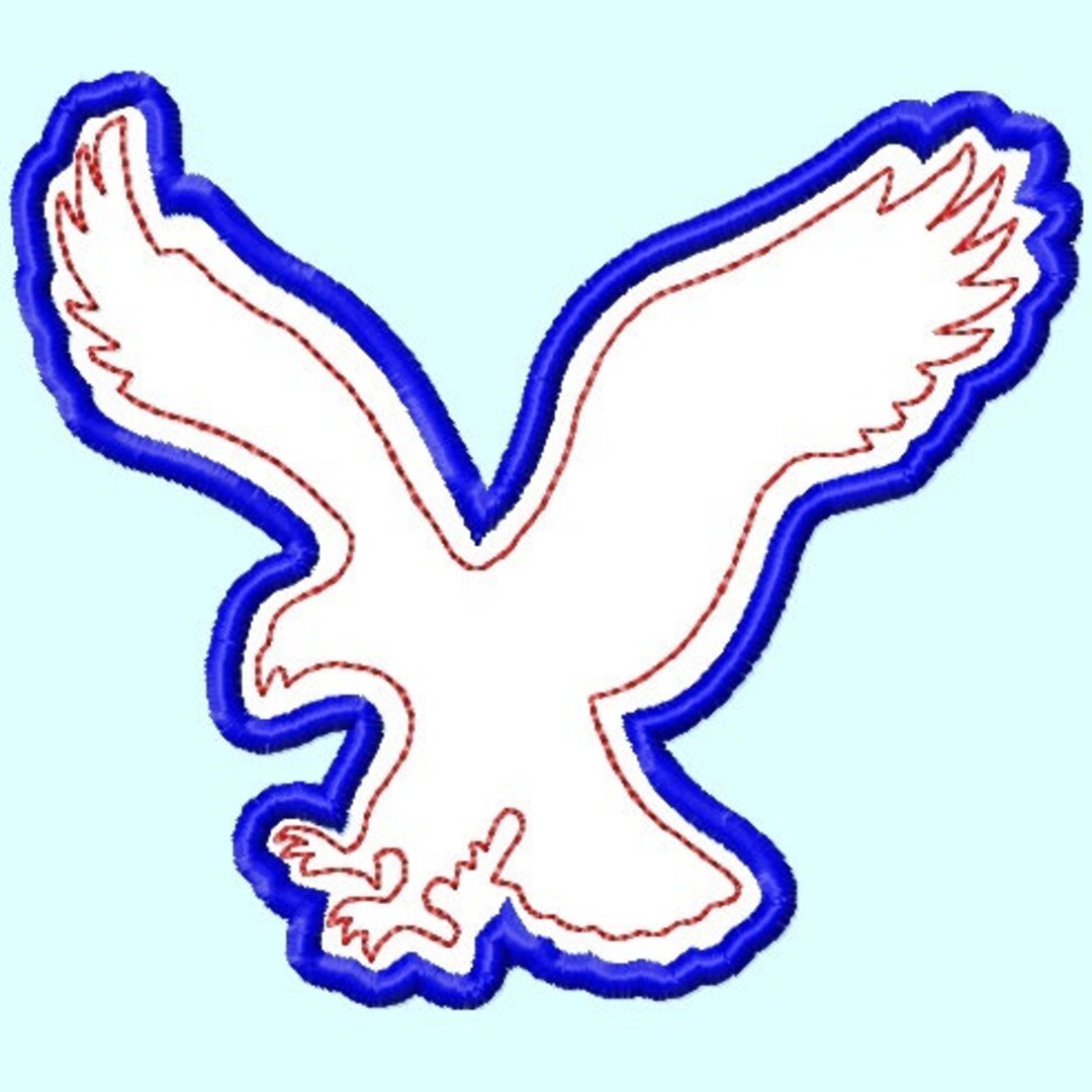 Eagle Outline Applique Embroidery Designs 4 Sizes INSTANT DOWNLOAD - Etsy
