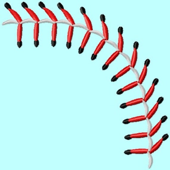 Baseball Corner Embroidery Design 4 sizes INSTANT DOWNLOAD | Etsy