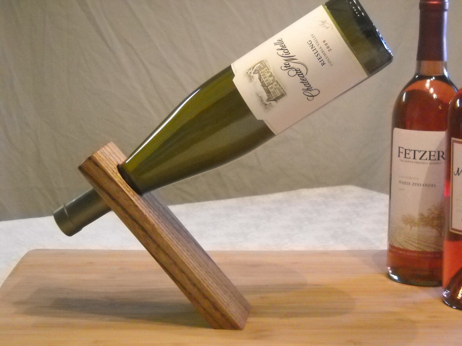 Wood Balancing Wine Bottle Holder - Etsy