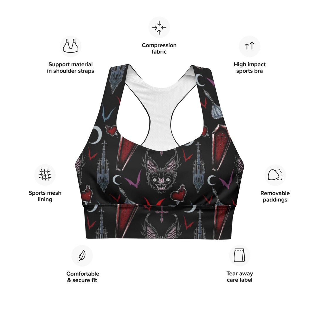 Transylvania Vamp Longline Sports Bra - Etsy