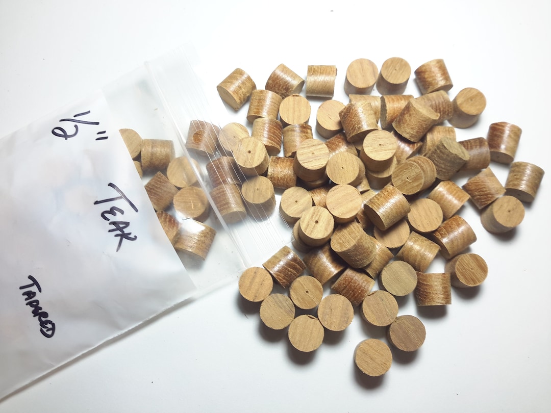 Teak Tapered Wood Plugs - Etsy