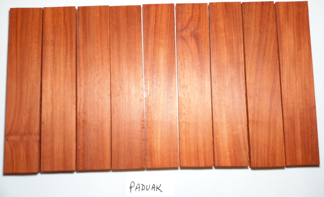 Paduak Knife Scales - Craft Wood Slabs - Thin Stock Wood 1/4", 5/16", 3 ...
