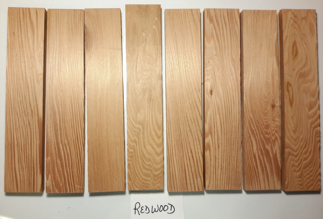 Redwood Knife Scales - Craft Wood Slabs - Thin Stock Wood 1/4", 5/16 ...