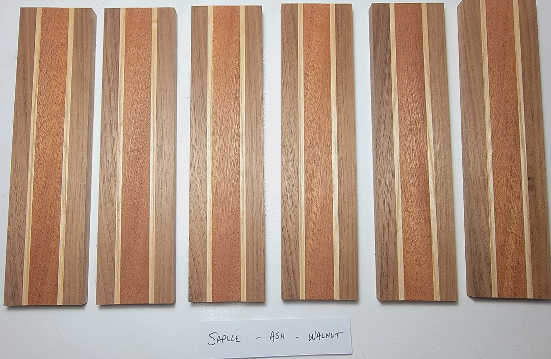 Laminated Knife Scales - Sapele - Ash - Walnut Craft Wood Slabs - Thin ...