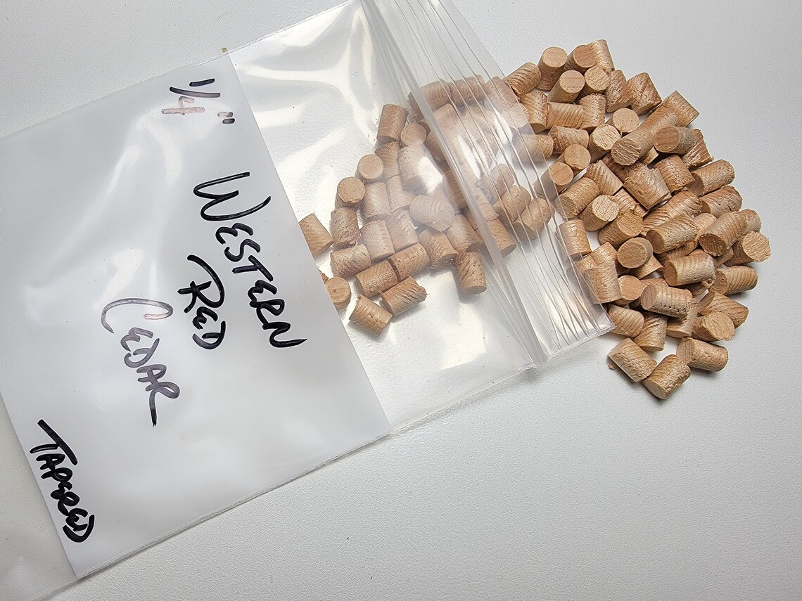 Western Red Cedar Tapered Wood Plugs - Etsy