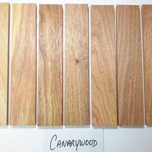 Canarywood Knife Scales - Craft Wood Slabs - Thin Stock Wood 1/4", 5/16 ...