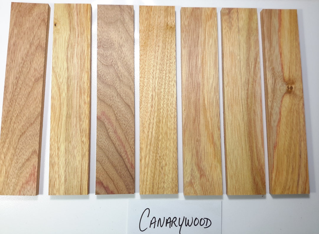 Canarywood Knife Scales - Craft Wood Slabs - Thin Stock Wood 1/4", 5/16 ...