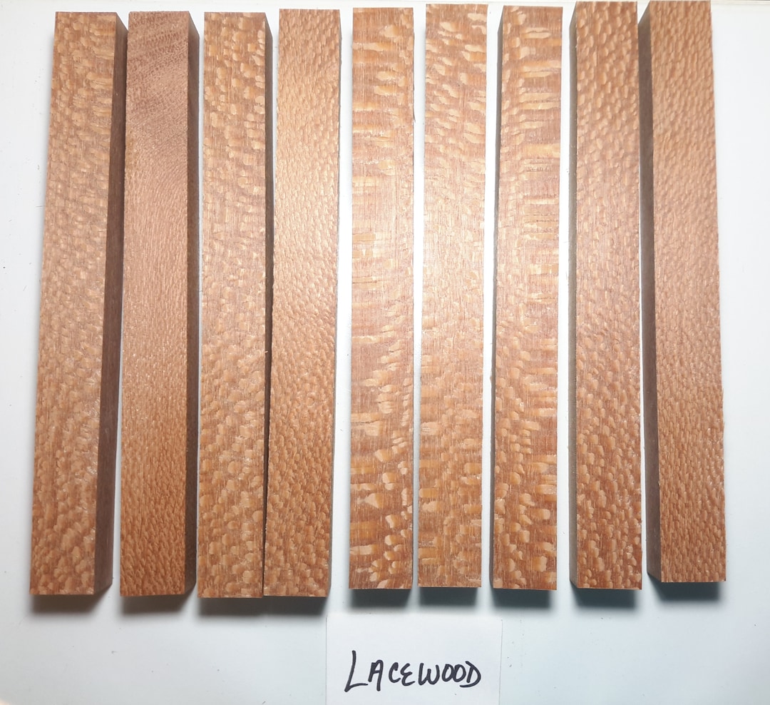 Lacewood Turning Blanks - 7/8" X 7/8" X 8" Square Stock Craft Wood ...