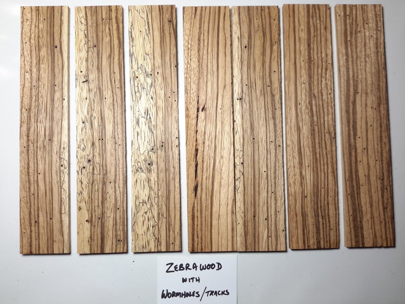 Zebrawood Knife Scales - Craft Wood Slabs - Thin Stock Wood 1/4", 5/16 ...