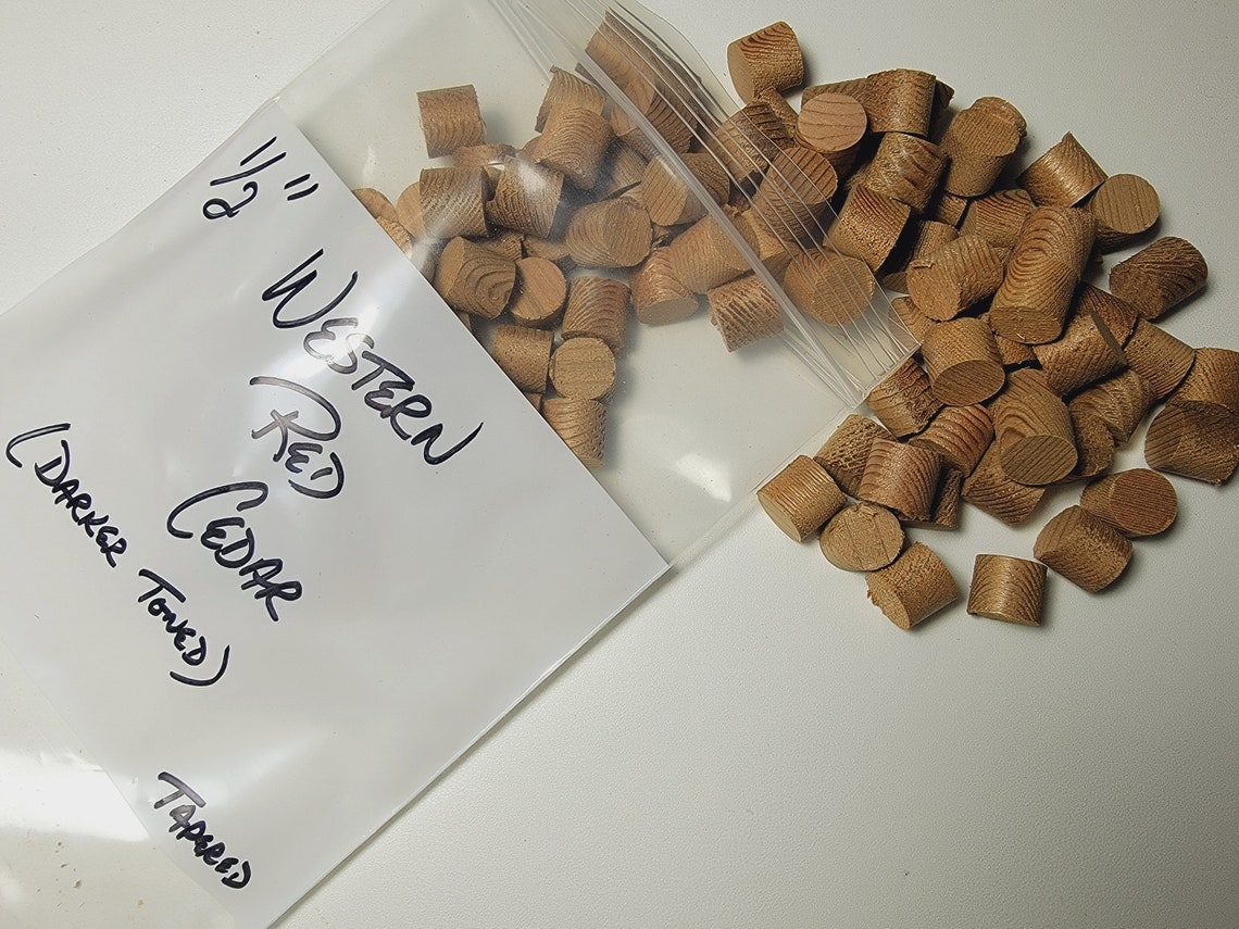 Western Red Cedar Tapered Wood Plugs - Etsy