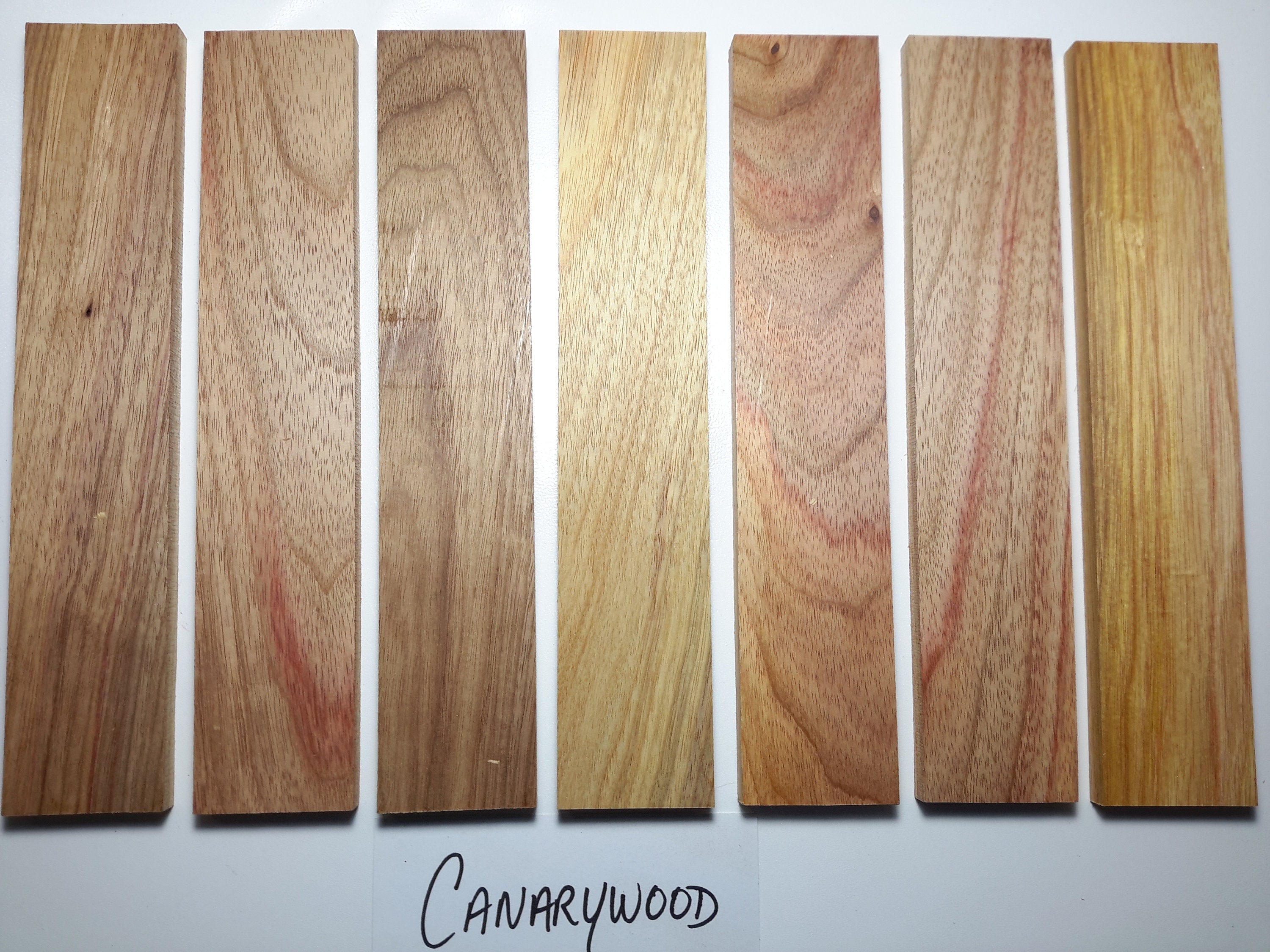 Canarywood Knife Scales - Craft Wood Slabs - Thin Stock Wood 1/4", 5/16 ...