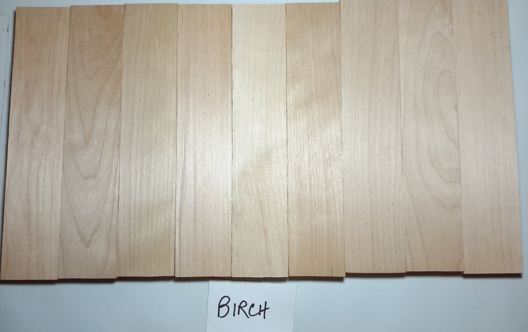 Birch Knife Scales - Craft Wood Slabs - Thin Stock Wood 1/4", 5/16", 3/ ...
