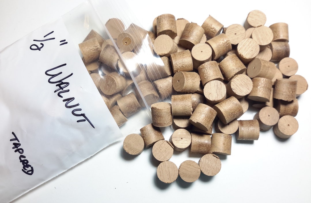 Walnut Tapered Wood Plugs - Etsy