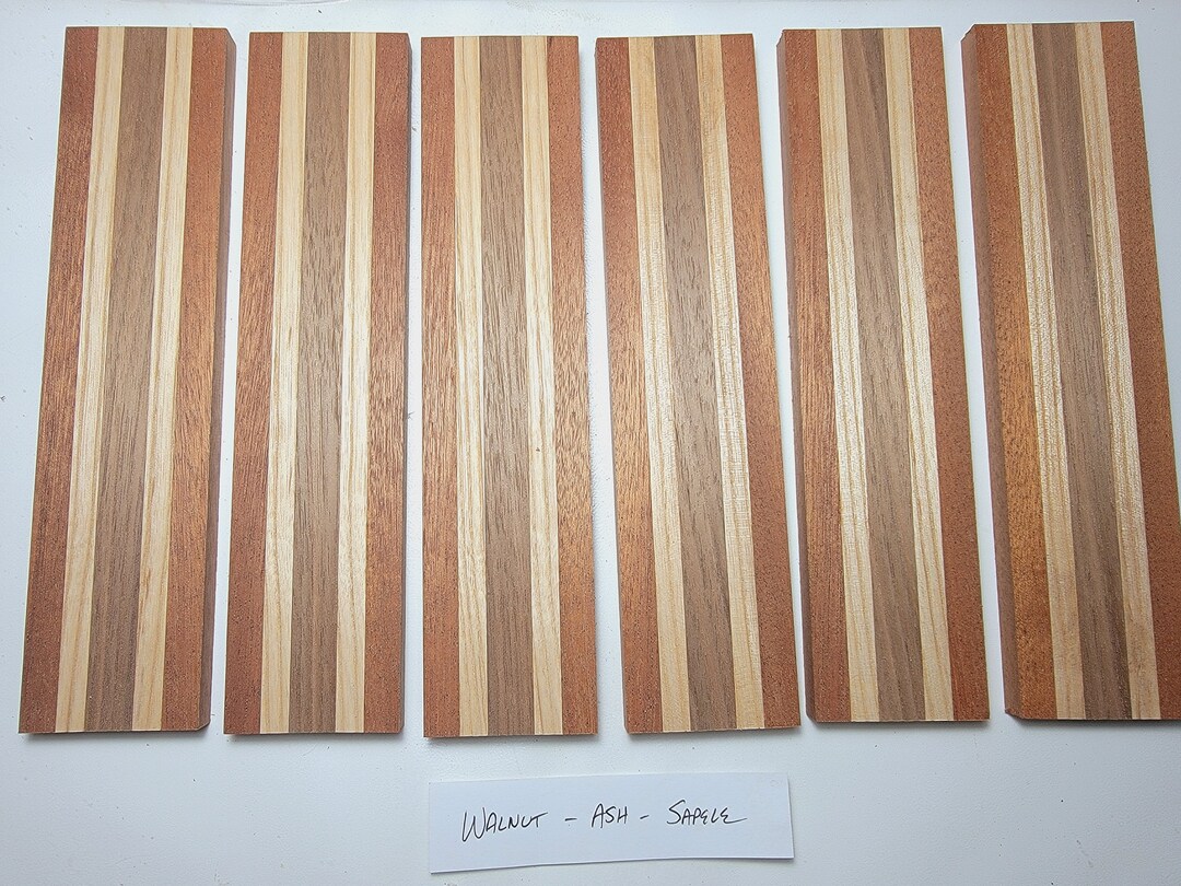 Laminated Knife Scales - Walnut - Ash - Sapele Craft Wood Slabs - Thin ...