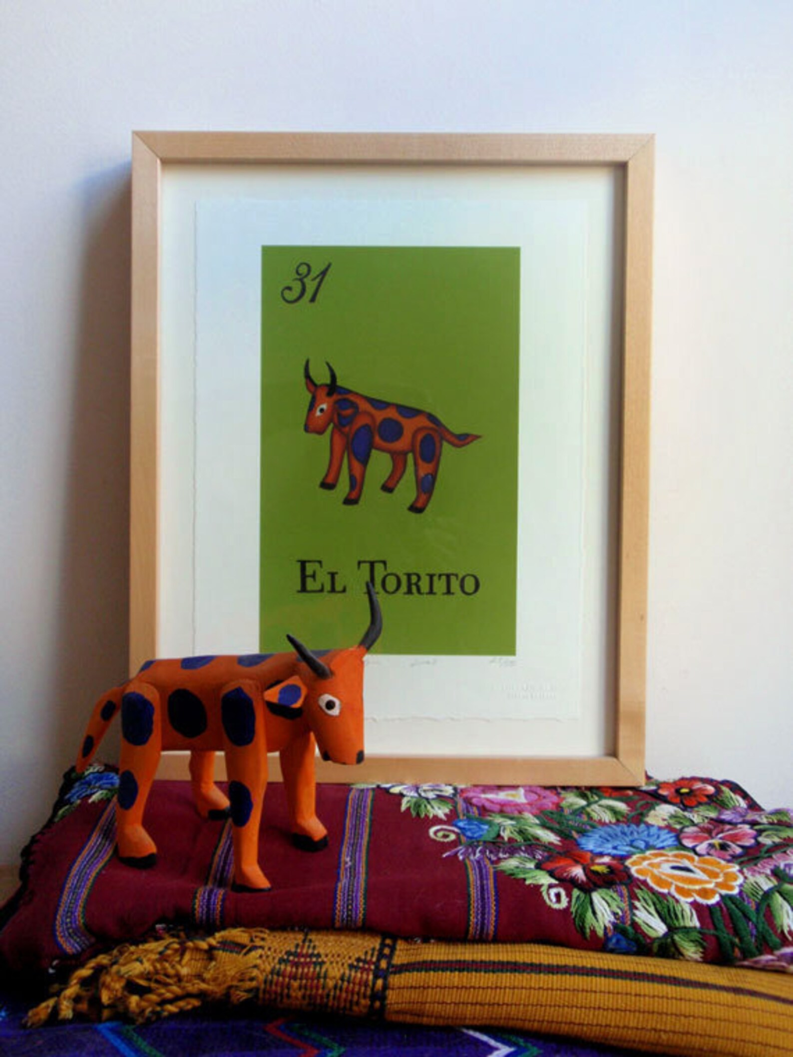 El Torito the Little Bull Loteria Art Print Children's - Etsy