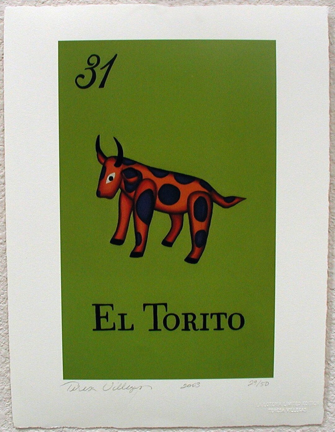 El Torito the Little Bull Loteria Art Print Children's - Etsy