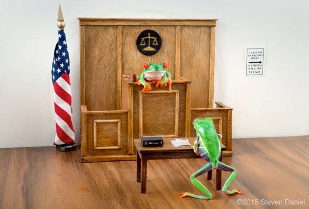 Lawyer Art Lawyers in Court Miniature Courtroom Scene With - Etsy