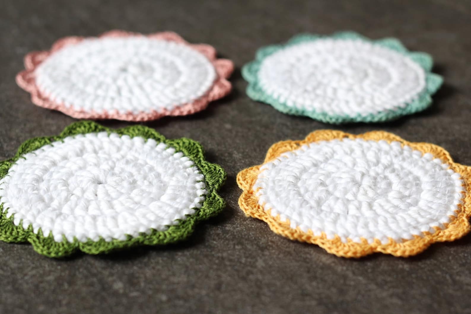 Crochet Pattern - Scallop Coaster - Instant Download - Etsy