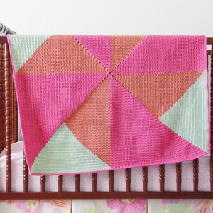 Crochet Pattern - Pinwheel Blanket - Crochet Blanket Pattern - Instant ...