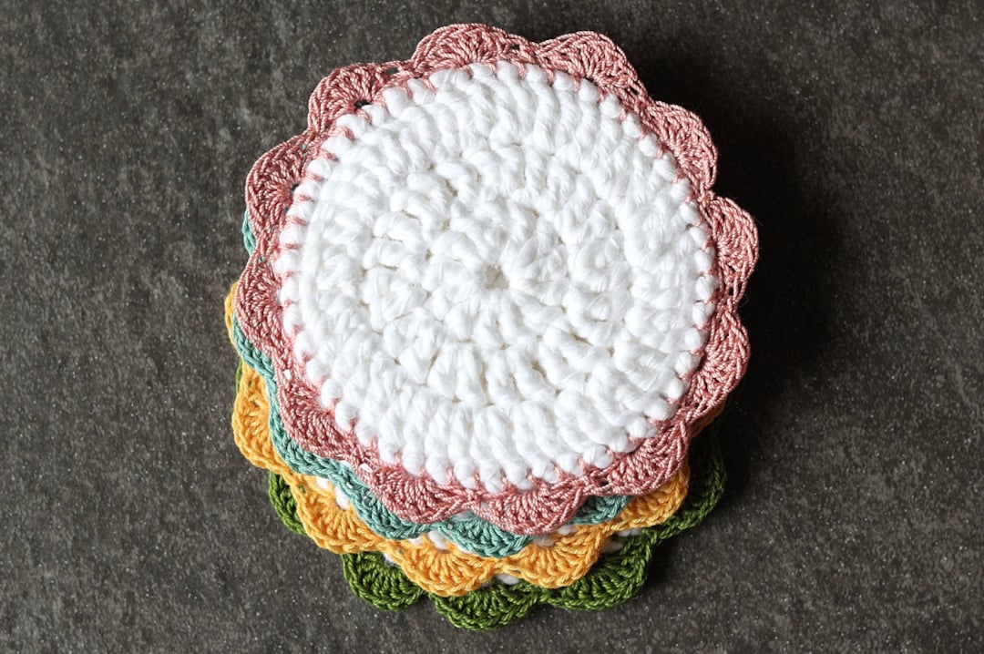 Crochet Pattern - Scallop Coaster - Instant Download - Etsy