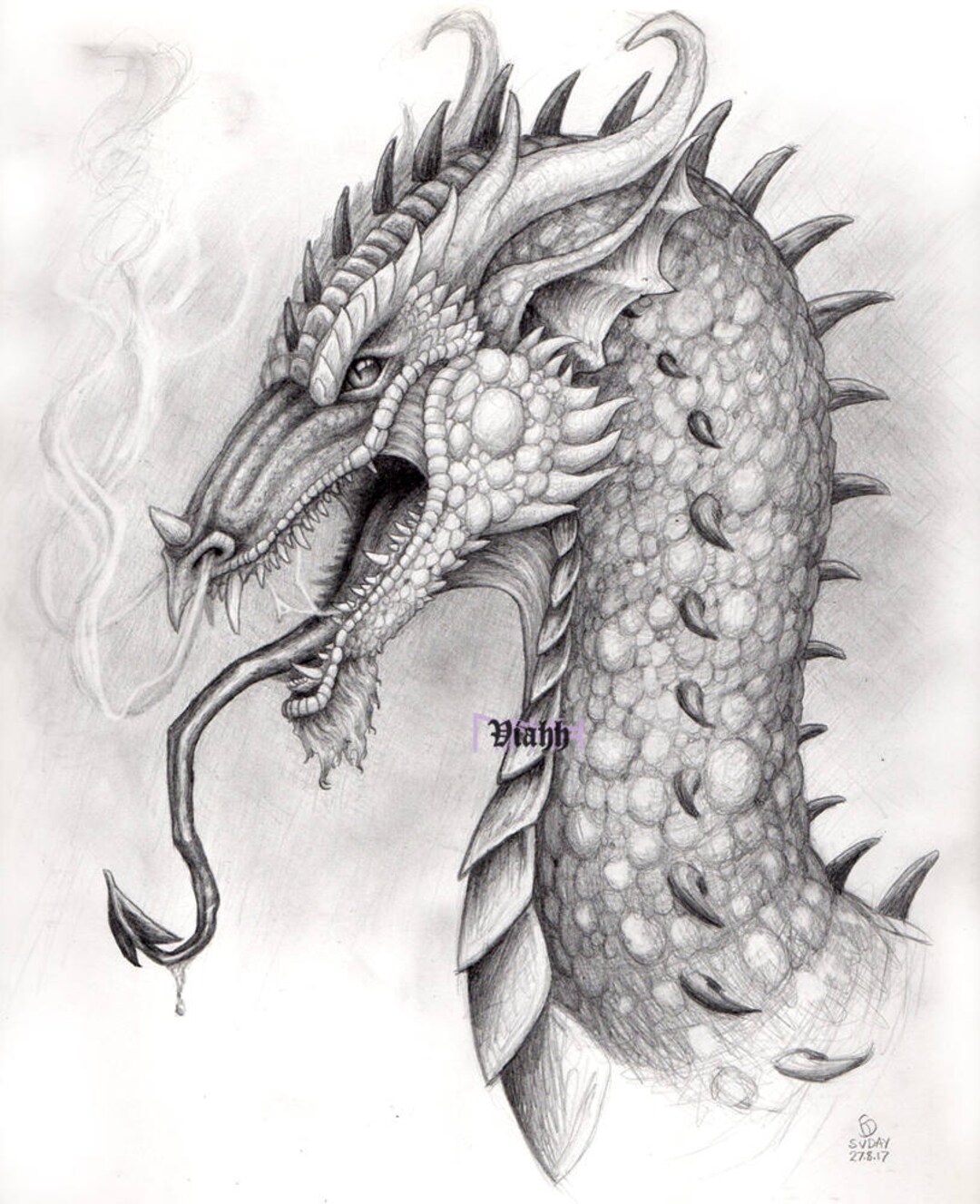 Top Quality A5/A4 Art Print "snarl" Drawing 310gsm - Etsy UK