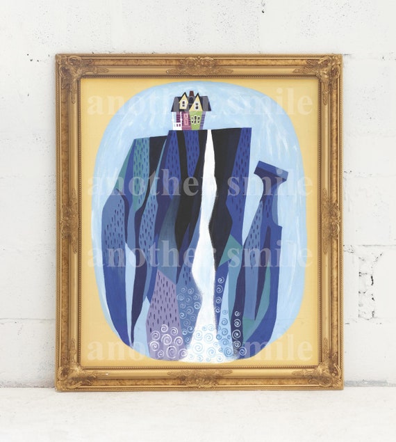 UP Paradise Falls PAINTING on CANVAS - Etsy