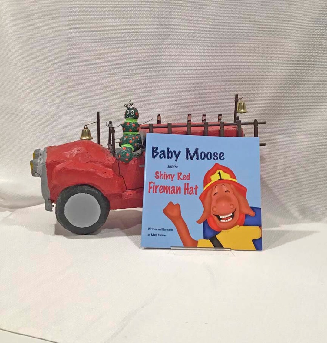 Baby Moose and the Shiny Red Fireman Hat - Children's Book - Age 2-8 - Etsy