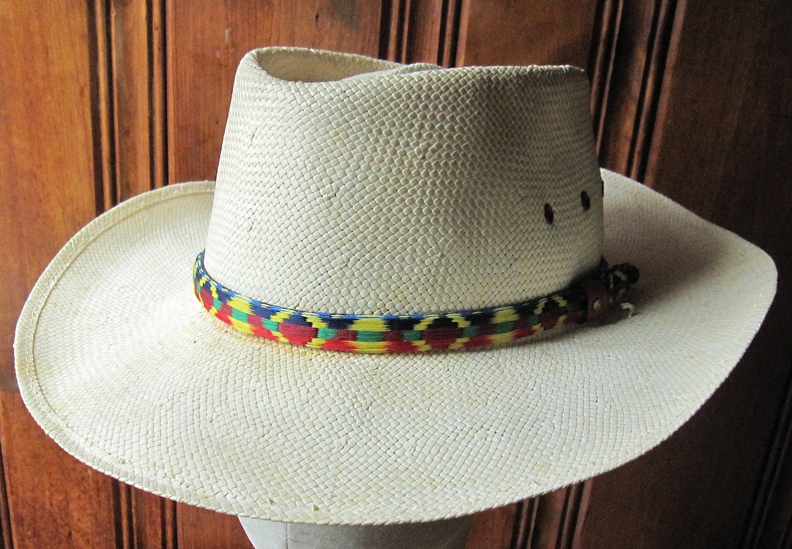 White Straw Hat Vintage Men's Hat by Designer Collection - Etsy Norway