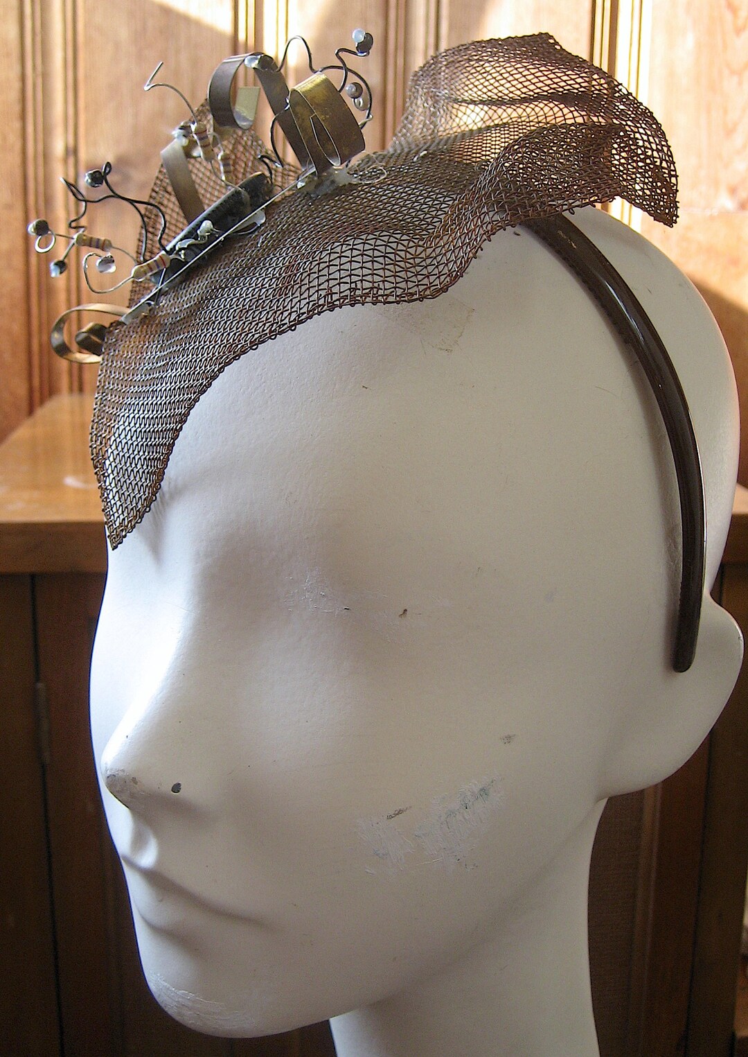 Steampunk Fascinator Original Metal and Electronic Component Fascinator ...