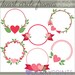 Valentine Clipart Heart Circle Frames Personal and Limited | Etsy