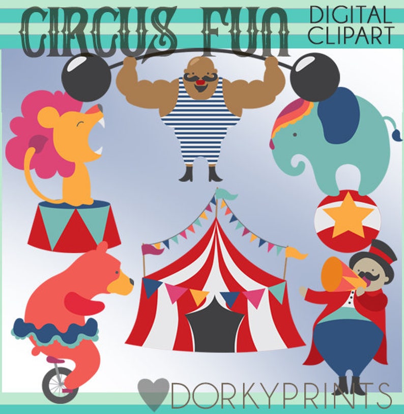 Circus Clipart Set personal and Limited Commercial Use Fun - Etsy