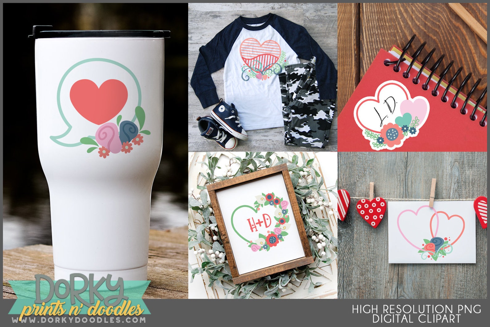 Cute Hearts Clipart personal and Limited Commercial Use - Etsy