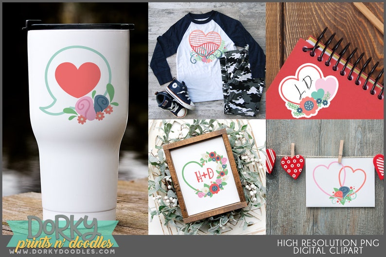 Cute Hearts Clipart personal and Limited Commercial Use - Etsy