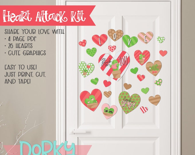 Valentine heart Attack Printable PDF perfect for - Etsy