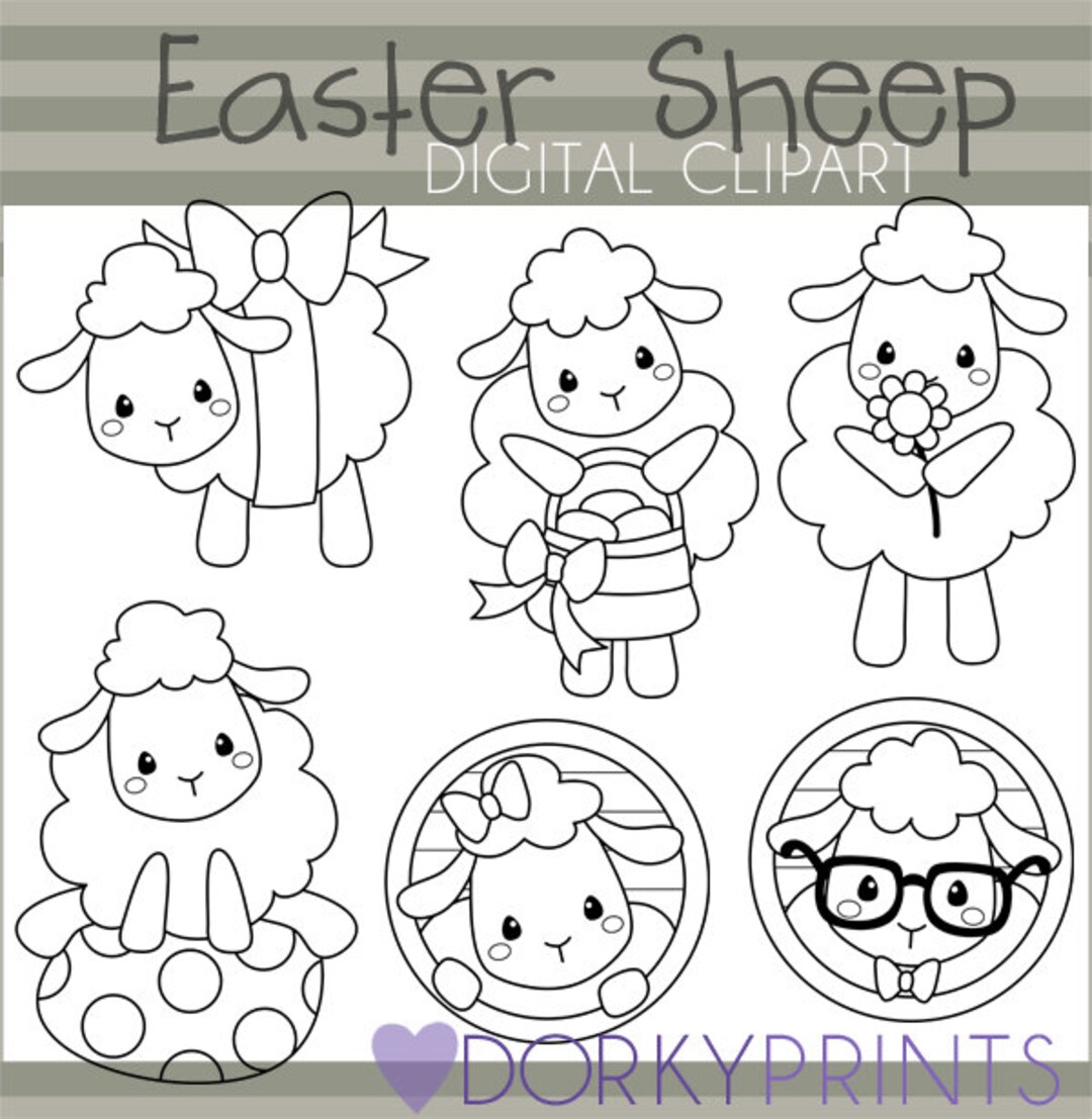 Easter Clipart Spring Sheep -personal and Limited Commercial Use ...