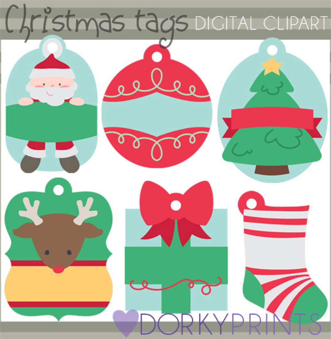 Christmas Clipart Christmas Tags -personal and Limited Commercial Use ...