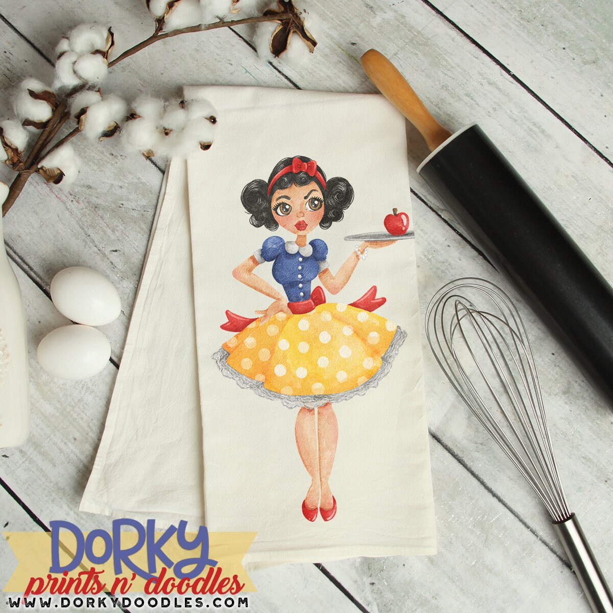 Snow White Watercolor PNG Artwork - Digital File - for Heat Press ...