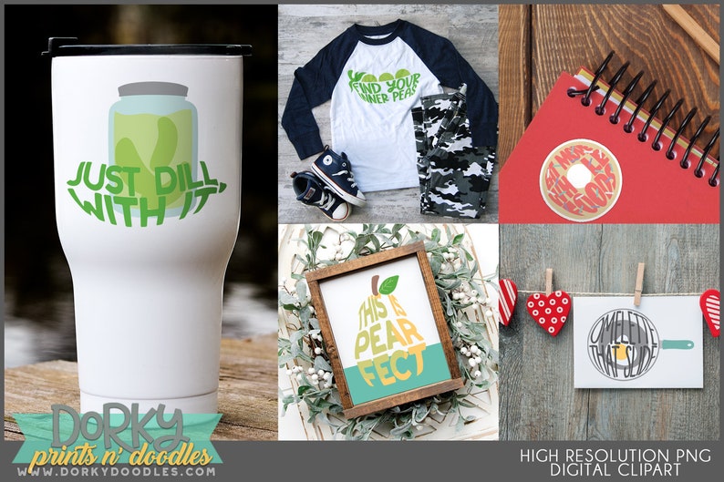 Food Word Puns Clipart Funny Food Pun PNG Files - Etsy